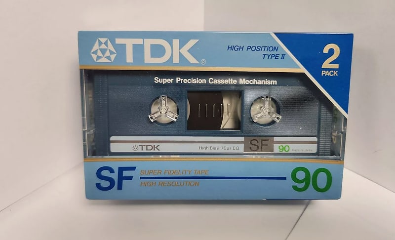 TDK SF 90 min (2) Pack Blank Audio Cassette Tapes | Reverb