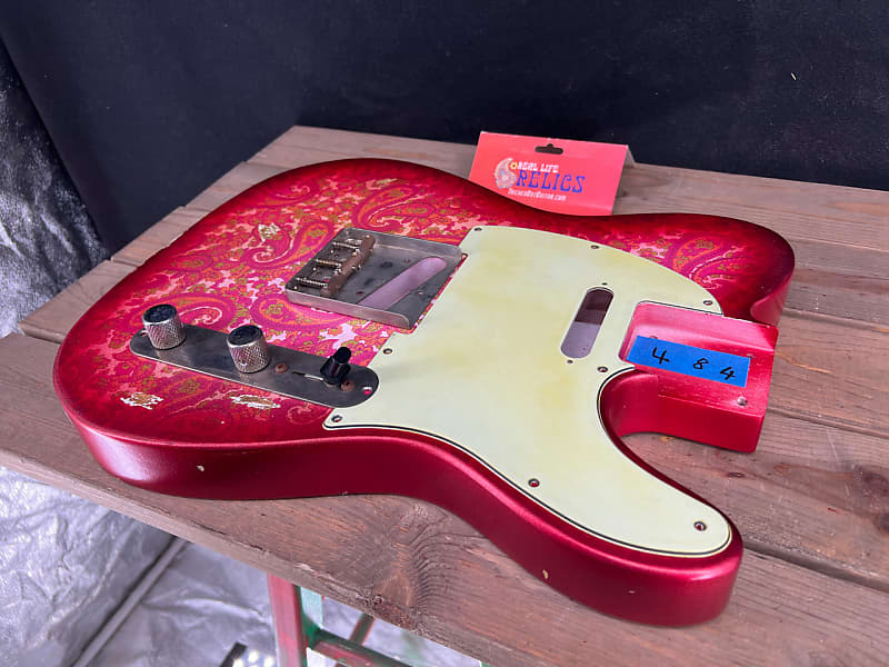 Real Life Relics Custom Class Tele® Body Pink Paisley Red | Reverb
