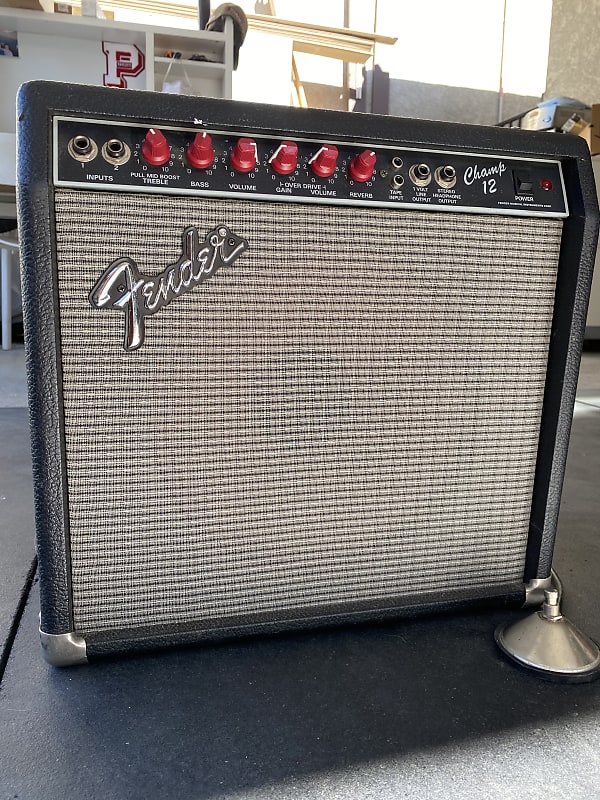 Fender Champ 12 (red knob) 1980s Black | Reverb