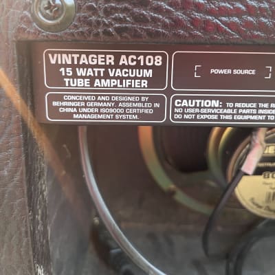 Behringer AC108 Vintager 2000's - Black | Reverb