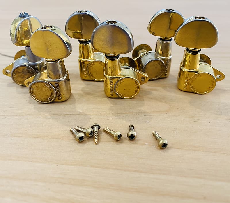 Vintage 1960s Grover Tuners Gold. USA made | Reverb
