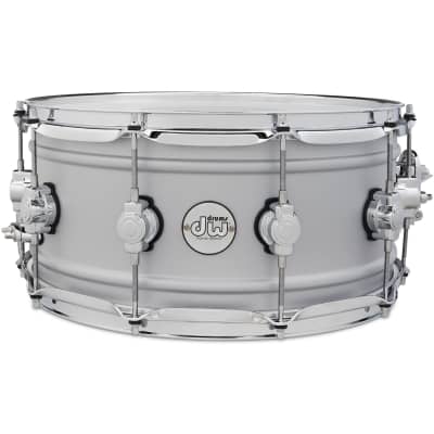 DW Design Series Matte Aluminum 6.5x14" Snare Drum | Reverb