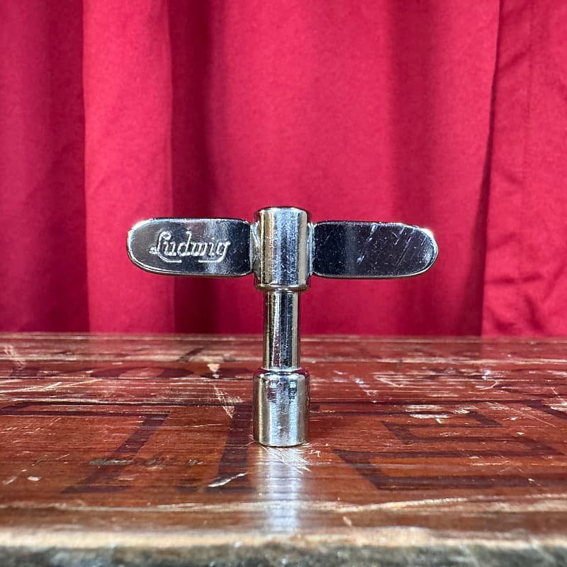 1960s Ludwig Script Logo Drum Key NOS Chrome | Reverb