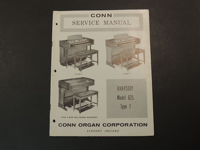 Conn Rhapsody Model 625 Type 1 Service Manual [Three Wave | Reverb