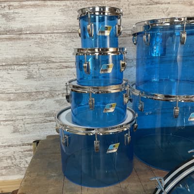 Ludwig Octaplus Partial Blue Vistalite 8 Piece Drum Set | Reverb