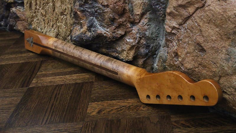 Aged Mighty Mite Private Reserve 3A Birdseye Maple Tele Neck | Reverb