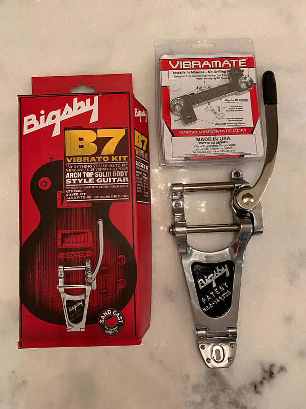 Bigsby and Vibramate B7 and V7-LP Vibrato and adaptor for Les | Reverb