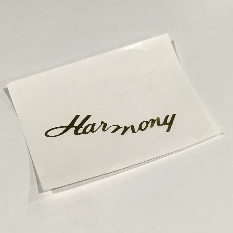 American Harmony Style Acoustic Guitar Sticker Decal Gold Ink | Reverb