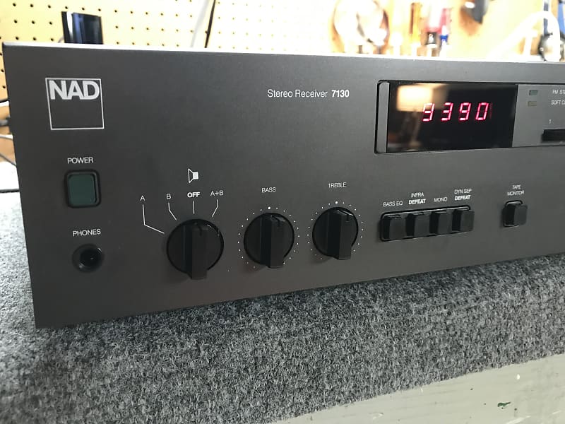 NAD 7130 Stereo Receiver w/ MC & MM Phono Preamp Serviced | Reverb