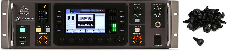 Behringer X32 Rack 40-channel Rackmount Digital Mixer Bundle | Reverb