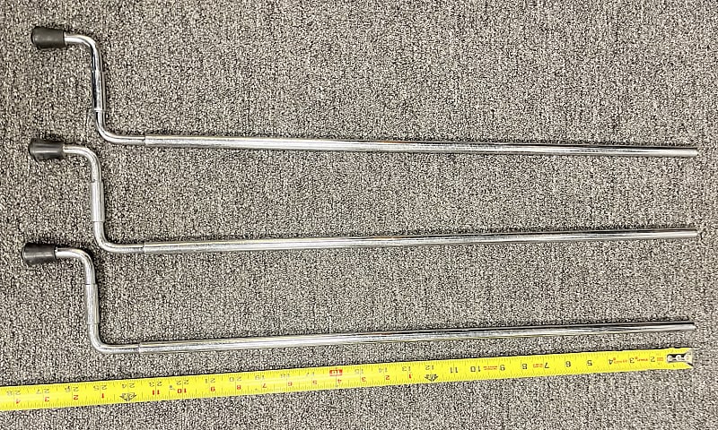 DW Extra Long 27in 12.7mm Floor Tom Legs, Set of 3 - Chrome - | Reverb