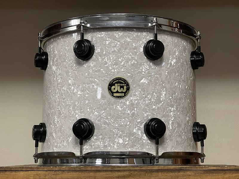 2007 DW Collectors 14" White Marine Peal Tom 11x14 Maple | Reverb