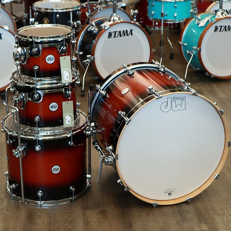 DW Design Series 4-Piece Shell Pack 10/12/16/22 (Tobacco | Reverb