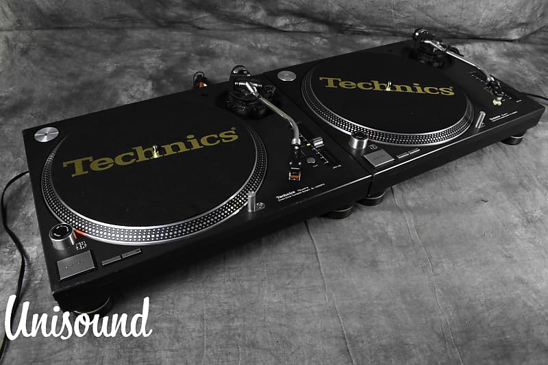 Technics SL-1200MK5 Black pair direct drive DJ turntable in | Reverb