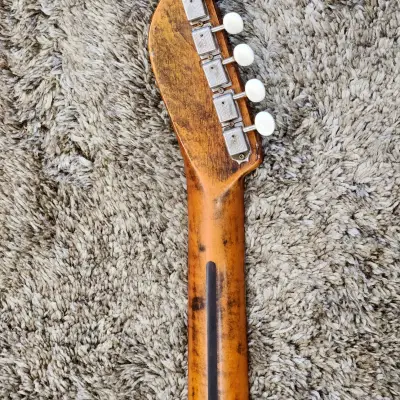 Neck Tele Reliced Maple with Kluson deluxe gears dark tint | Reverb