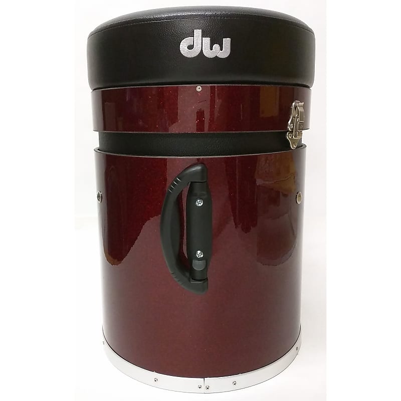 DW 6000 Santa Monica Trap Case Throne Ruby Glass Finish Ply | Reverb