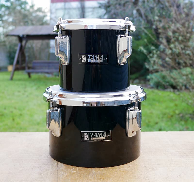 Tama Imperialstar Concert Toms 6" + 8" Black Gloss | Reverb