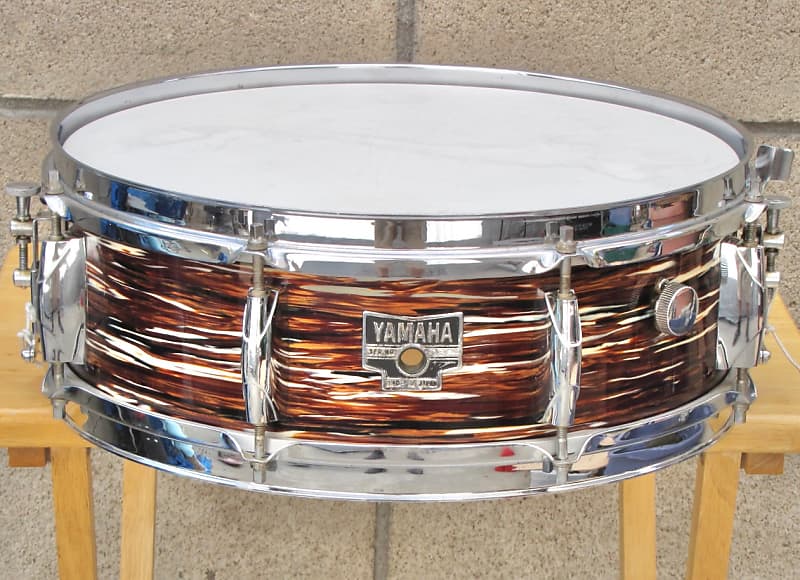 Vintage Yamaha D-Series 5"x14" Snare Drum Brown Willow Oyster | Reverb