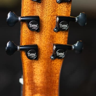 Beard Custom Legacy E Mango/Curly Maple Resonator - Black Ice | Reverb