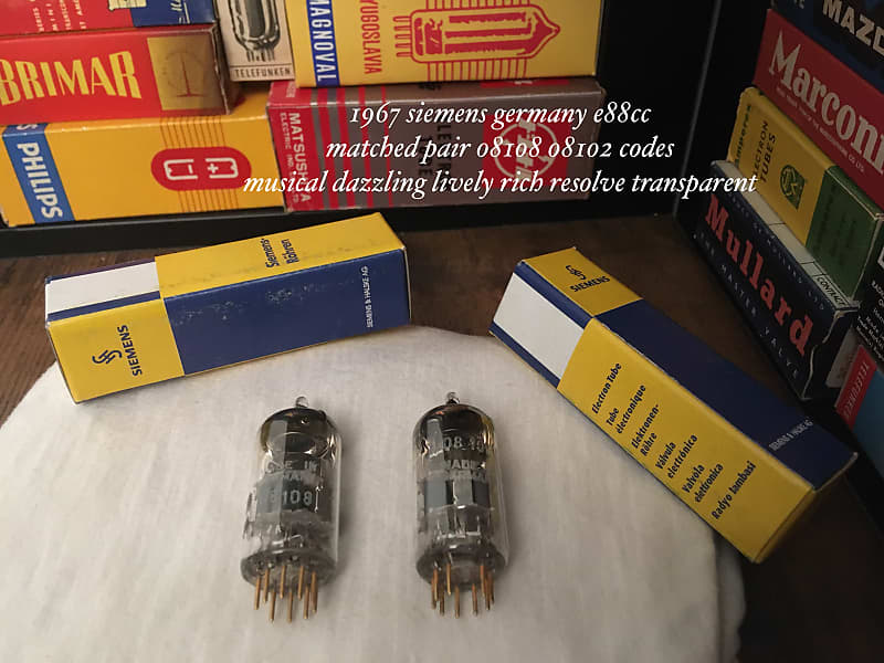 Siemens Germany E88CC Matched NOS Pair ~ 6922 CCa 6DJ8 | Reverb UK