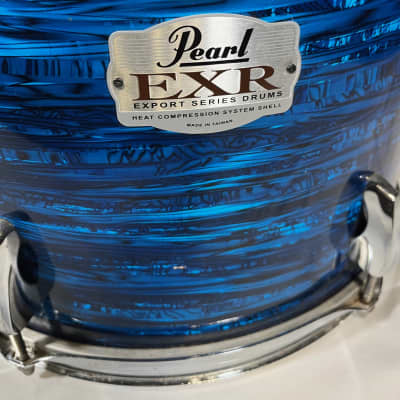Used Pearl EXR 14" virgin rack tom in Vintage Blue Strata | Reverb