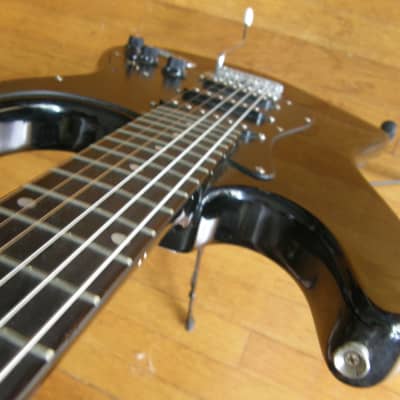 Aria Pro II FS Series Strat black medium jumbo frets SSS, | Reverb