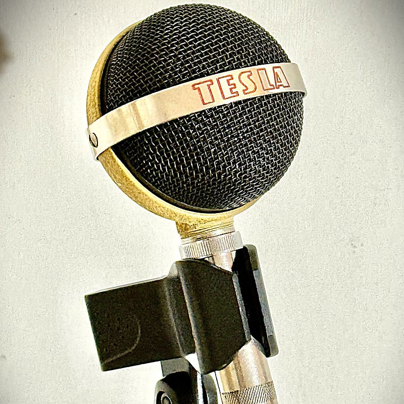 Rare 1930's TESLA Model 916030 Dynamic Microphone, works, | Reverb