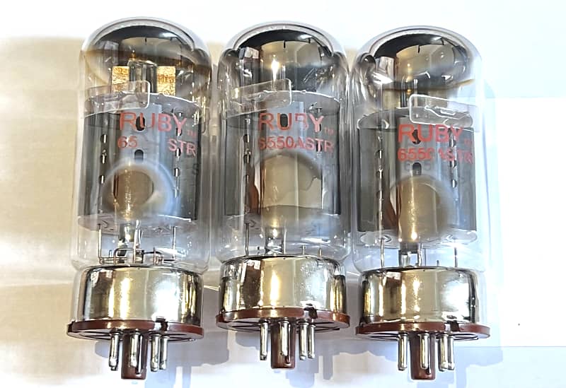 Ruby Tube 6550ASTR 6550A-STR Set of 3 Matched 6550 Amp Tubes | Reverb