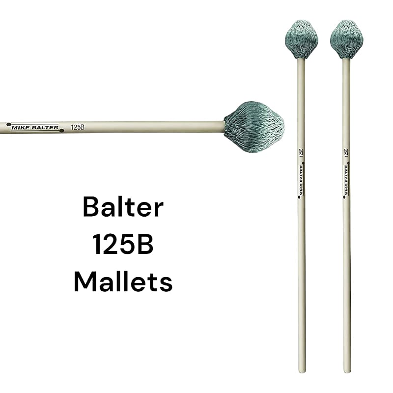 Balter Super Vibe 125B Medium Soft Aqua Mallets Birch | Reverb