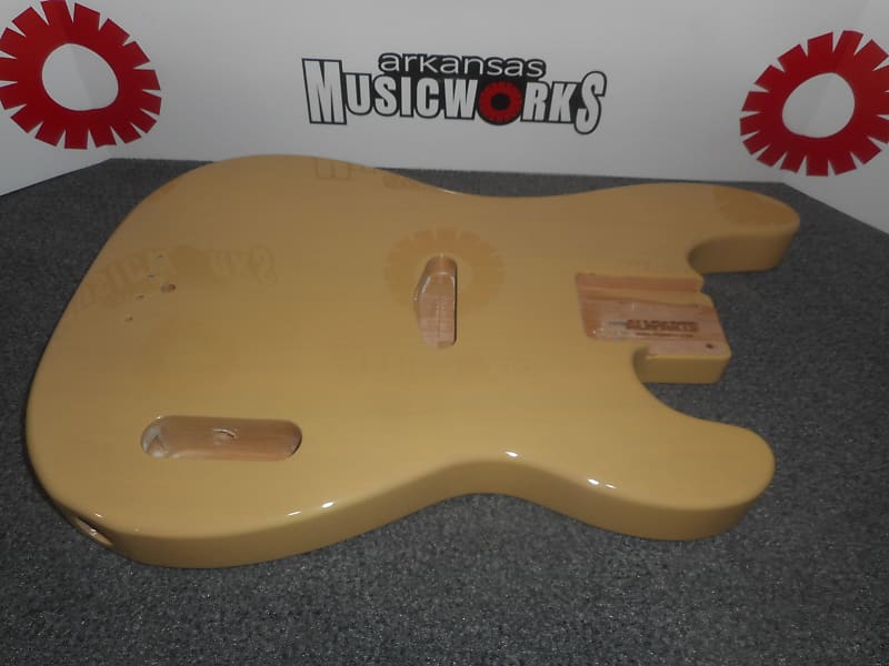 Allparts Fender Licensed Tele Bass Body, Alder - SEE-THROUGH | Reverb