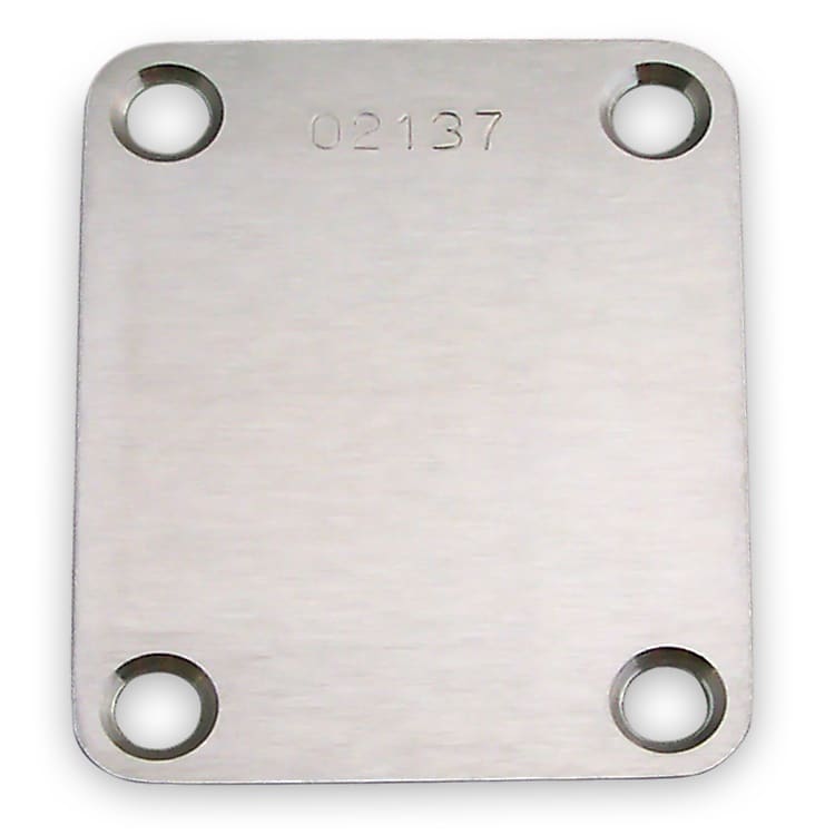 Callaham Satin Stainless Steel Neck Plate - No Serial Number | Reverb