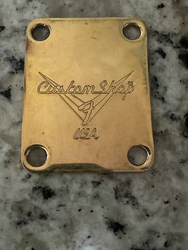 Fender Custom Shop Neck Plate - Gold | Reverb