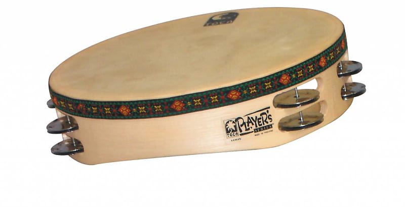 Toca Wood Tambourine 10'' Double Row w/ Head | Reverb