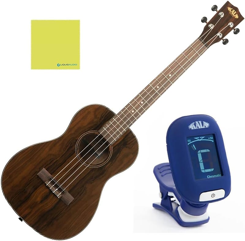 Kala Baritone Ukulele, Ziricote Gloss Ukulele Bundle with | Reverb