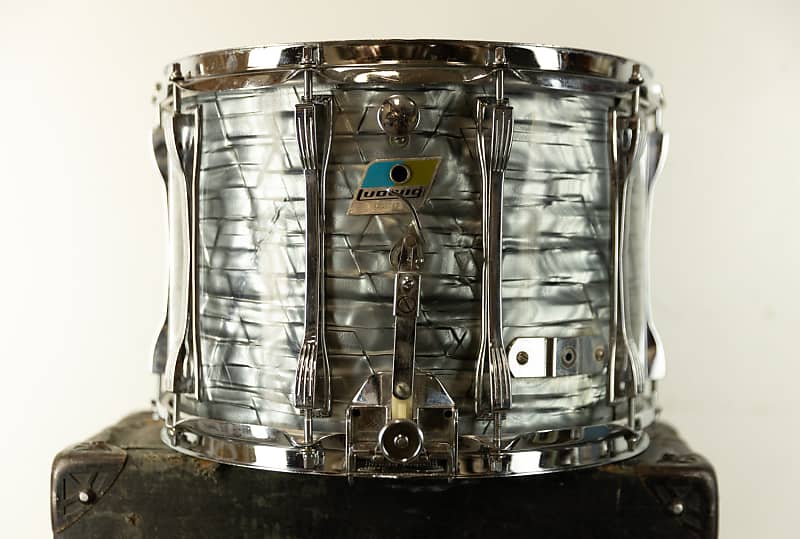 1970s Ludwig 10x14 High Tension Sky Blue Pearl Snare Drum | Reverb