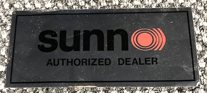 Vintage Sunn Amp Authorized Dealer Sticker 1970s 1980s | Reverb