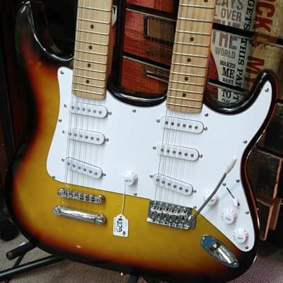 Zenison Double Neck Strat-style 12 & 6 String Guitar 2020s - | Reverb