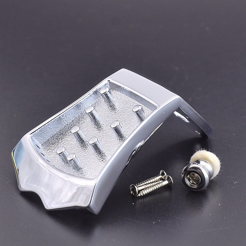 Chrome 8 String Mandolin Tailpiece Trapeze | Reverb