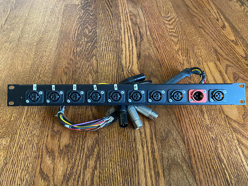 10 CH XLR Whirlwind 19" 1U Rack Panel w/ XLR Cabling | Reverb