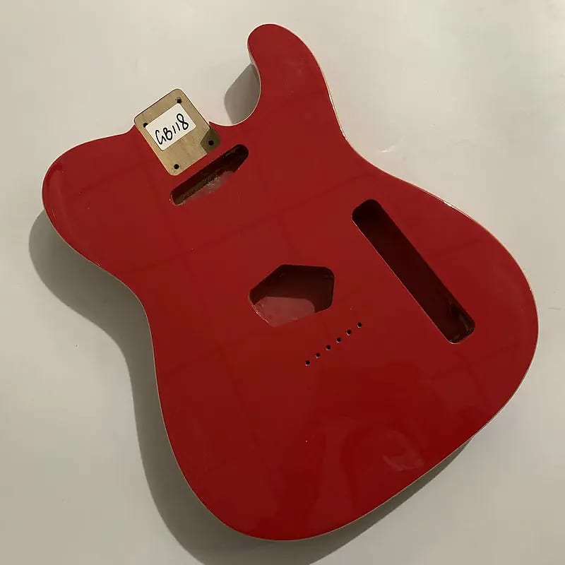 Red Telecaster Tele Style Guitar Body DIY Project | Reverb