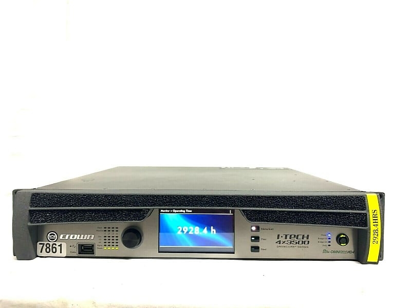 CROWN I-TECH 4X3500 HD POWER AMP W/SPEAKON 2475.1HRS #7863 | Reverb