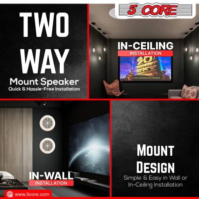 5Core 6.5 Inch Ceiling Speaker Wired Waterproof for Paging | Reverb