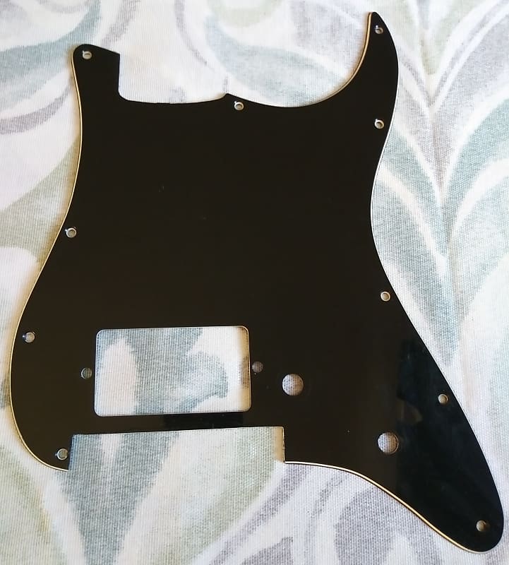 Single Humbucker Strat Pickguard (Black) | Reverb