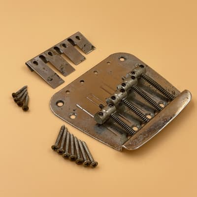 1966 Fender Mustang Bass Bridge Plate Assembly with | Reverb France