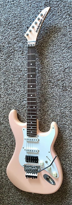 Vintage 1980’s Kramer pink Focus 3000 electric guitar made in | Reverb