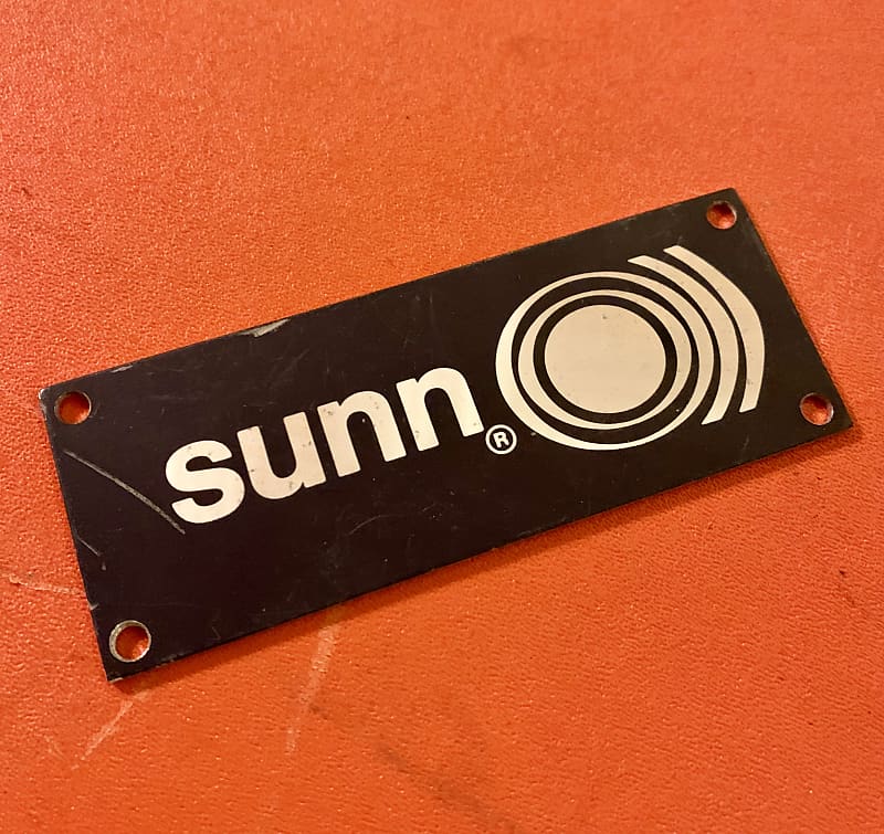 Sunn Logo name plate c 1970 original vintage USA 2000s 1000s | Reverb