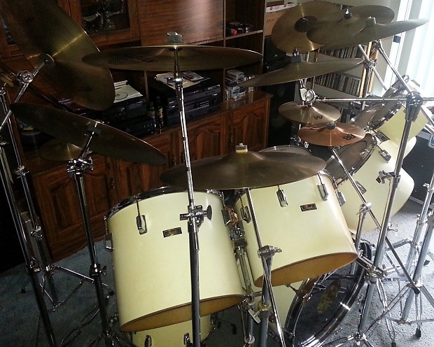Vintage Pearl 9 Piece Kit w/Cymbals & Hardware | Reverb