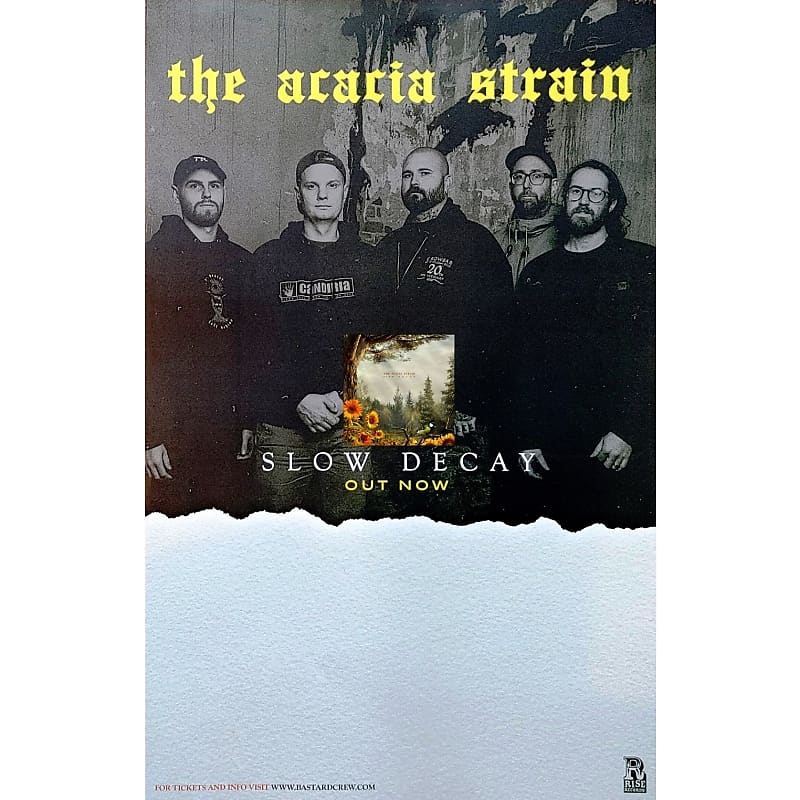 THE ACACIA STRAIN Slow Decay Ltd Ed RARE Tour Poster! THY ART | Reverb