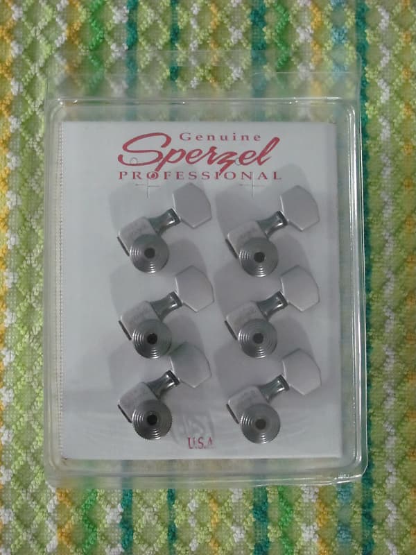 Sperzel Locking Tuners 6 Inline Satin Chrome 6L T/L S/C | Reverb