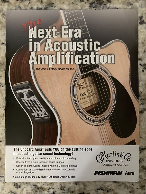 Martin Fishman Aura Flyer Brochure - 2005 DC OMC 16RE 16RGTE | Reverb
